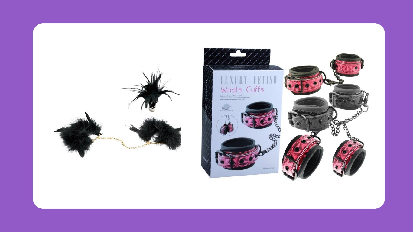 Buy Feather Sensual Toy, Feather Handcuffs, Eyemask, sensual bed straps ...